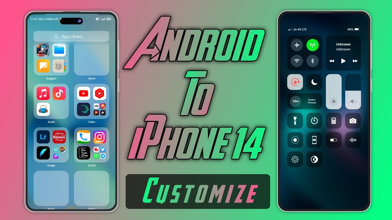 Android Phone Costomization Like iPhone 14 | Convert Android To iPhone ...