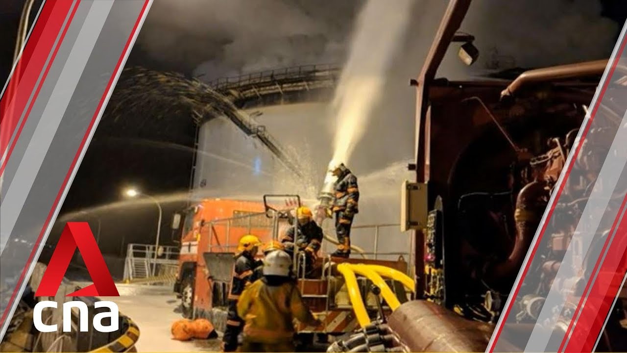 SCDF trials new system to better fight oil tank fires - YouTube