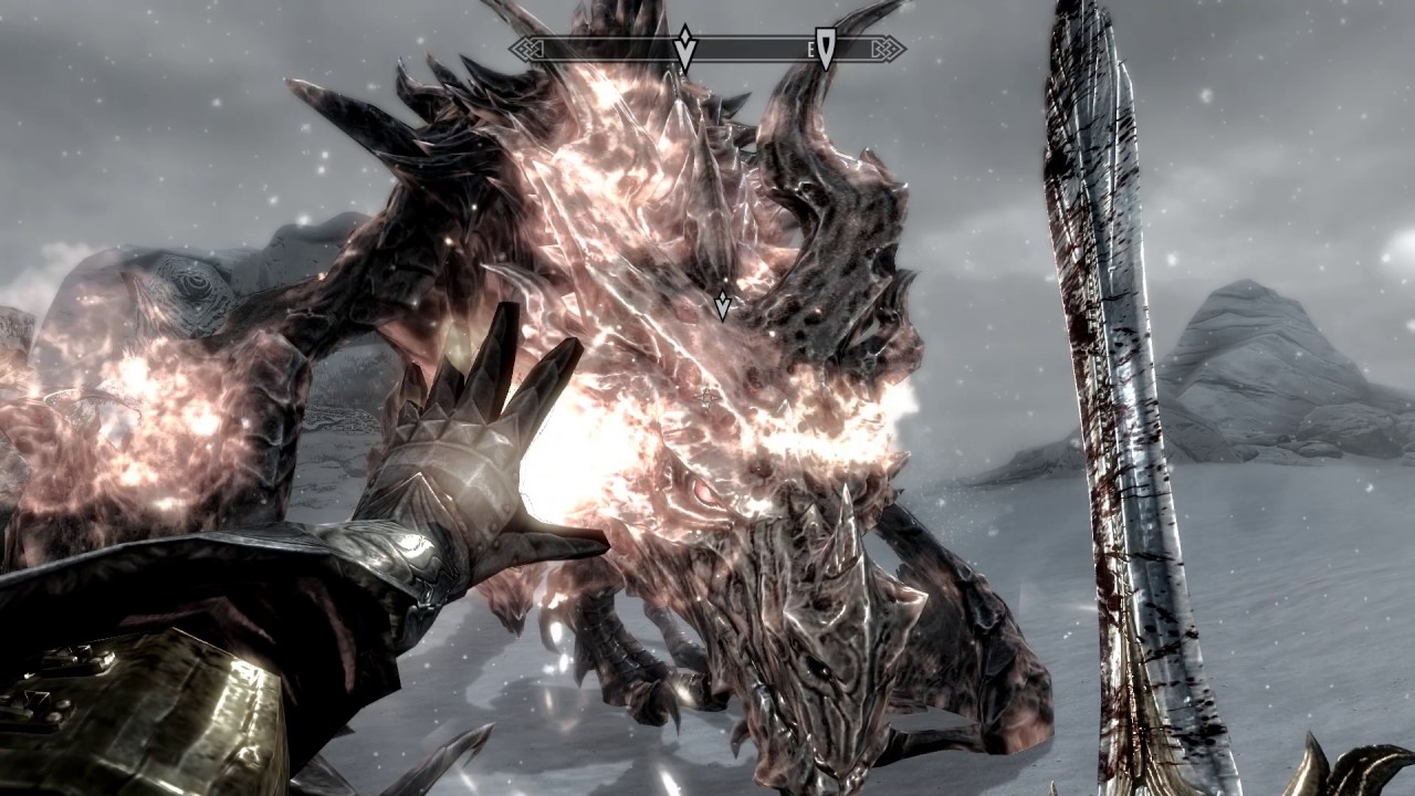 Elder Scrolls V Skyrim - Defeating Alduin - YouTube