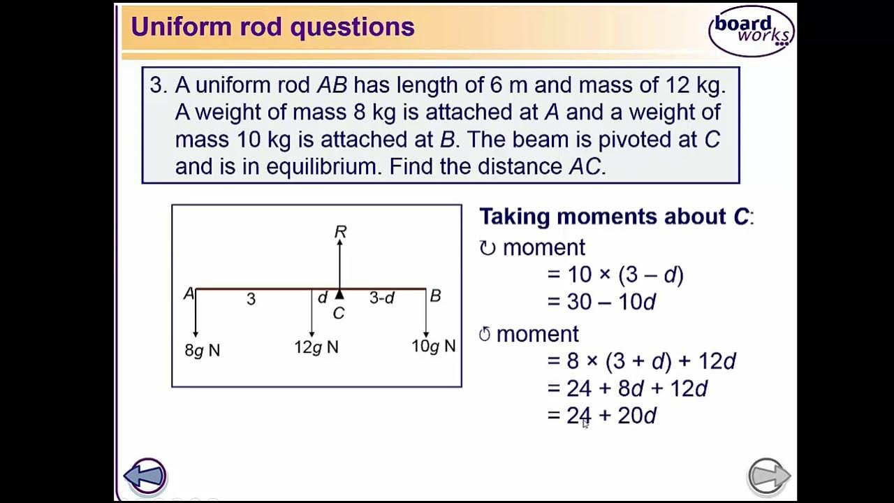 #MTH304 Lecture 25 Part 2 || Moments of uniform rod about a point || Virtual University - YouTube