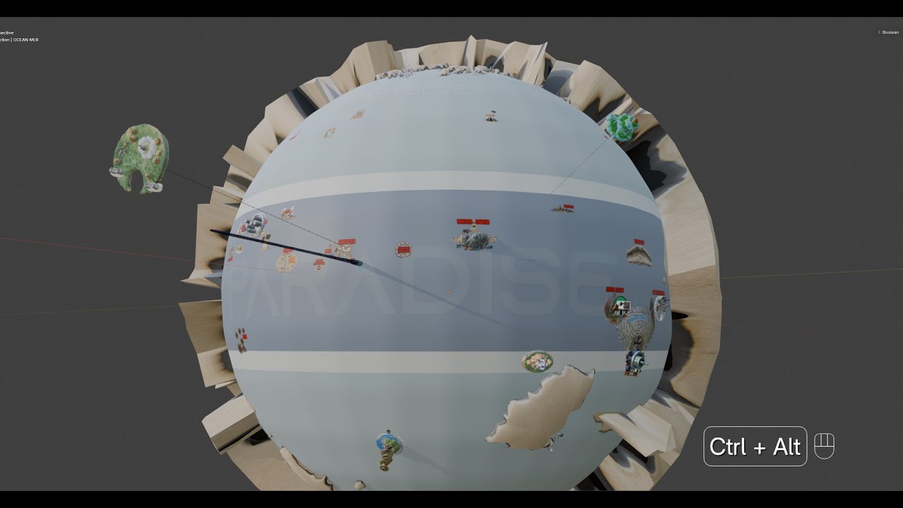 3D Models One Piece Globe World Map geographic 2025 Update - YouTube