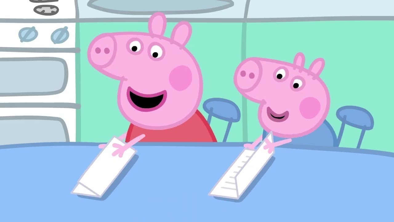 Peppa Pig Learns How To Make Paper Planes! - YouTube