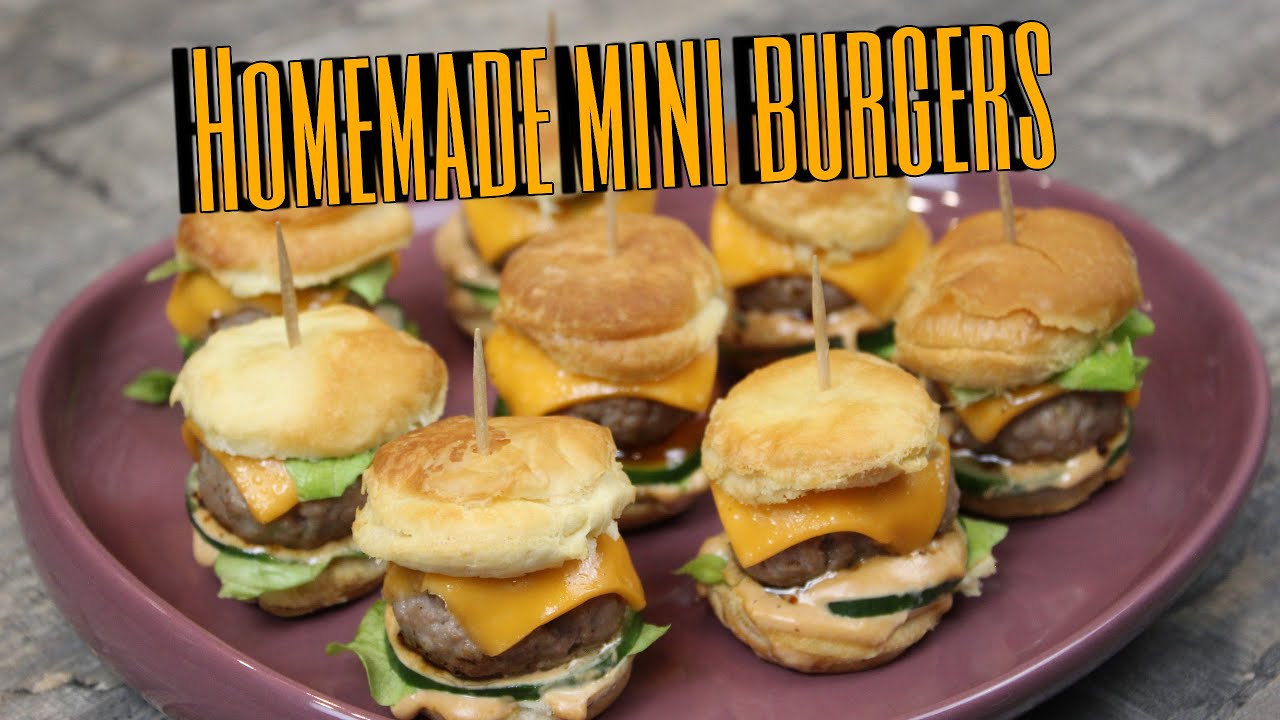 Homemade mini burgers. The children will be delighted - YouTube