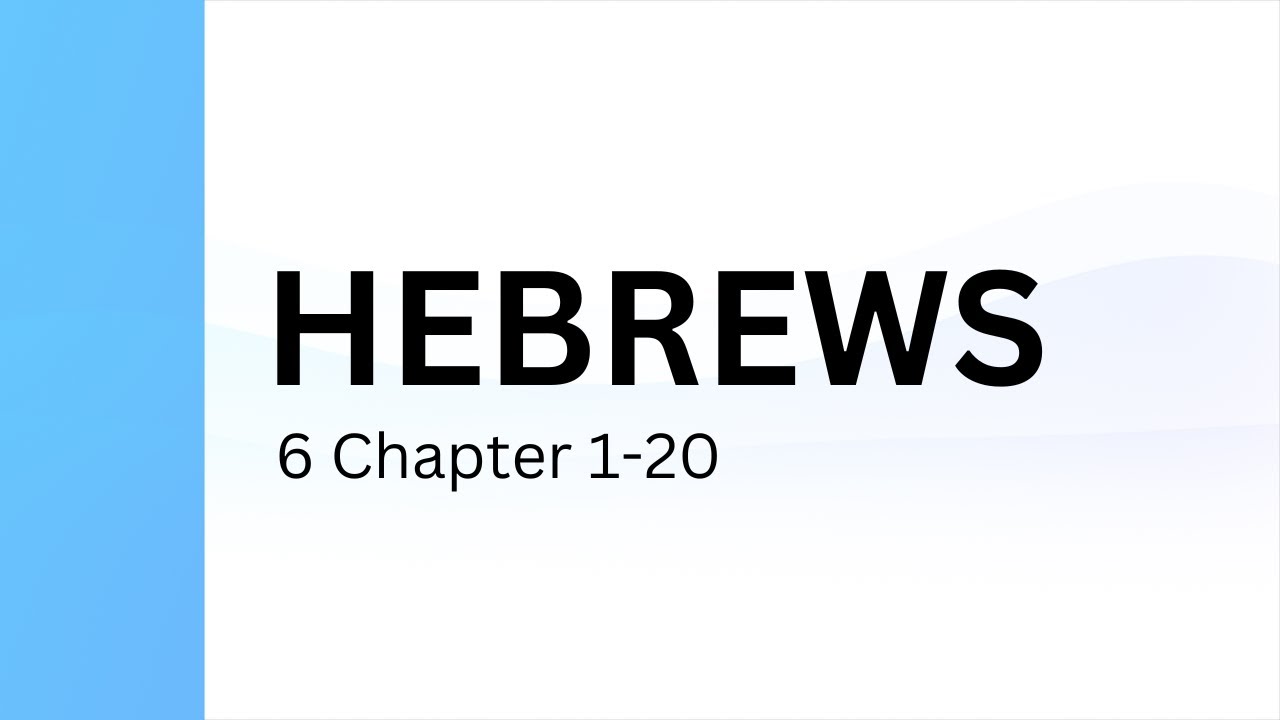 Hebrews Chapter 6 | Holy Bible - Indian Sign Language Version (ISLV) - YouTube