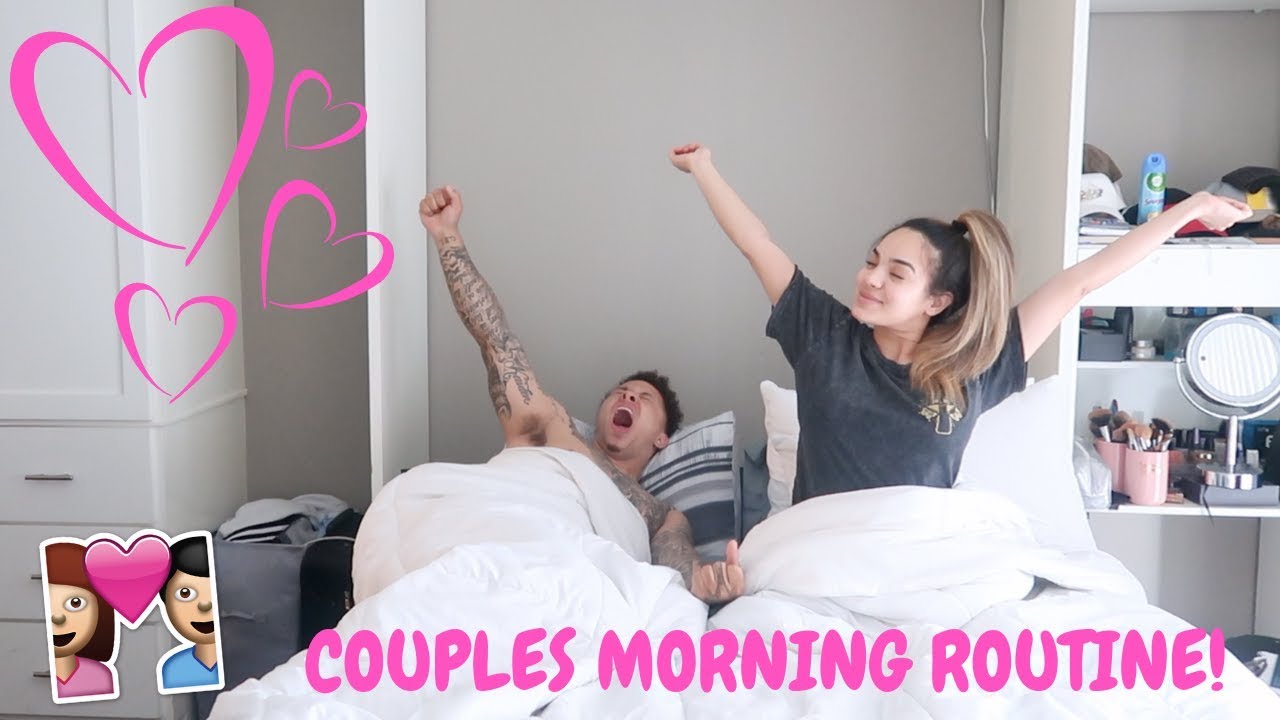 OUR COUPLES MORNING ROUTINE IN A STUDIO APARTMENT! - YouTube