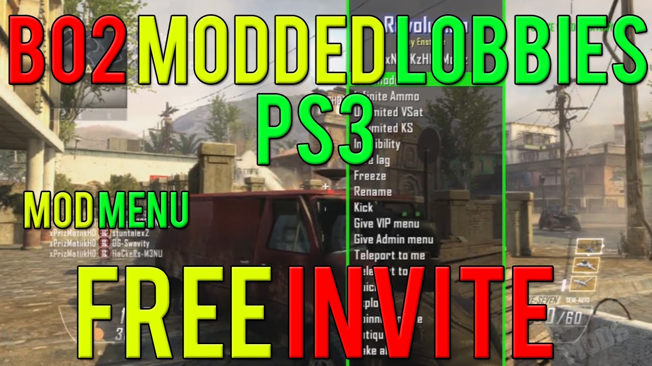 Black Ops 2 FREE Modded Lobbies PS3! BO2 Mod Menu and More! - YouTube