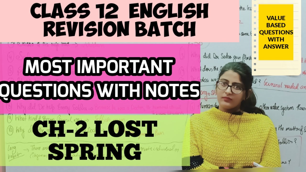 MOST IMPORTANT QUESTIONS CH 2 LOST SPRING CLASS 12 ENGLISH YouTube MOST IMPORTANT QUESTIONS CH 2 LOST SPRING CLASS 12 ENGLISH YouTube