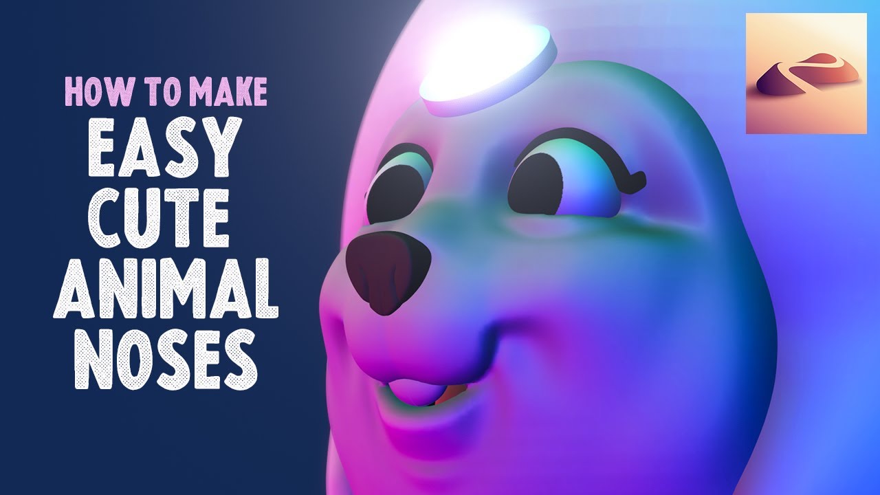 3D Animal Nose Tutorial in Nomad Sculpt - YouTube