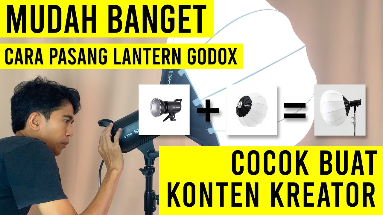 Cara Pasang Softbox Lantern Godox dengan Lighting Godox SL60W Series - YouTube