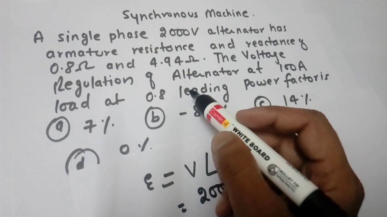 Synchronous machine : problem and solution - YouTube