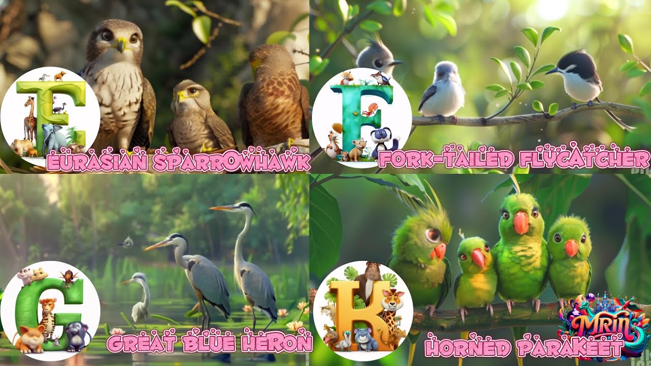 ABC Bird Animals song | Learn Alphabets | English and Animals for Kids ...