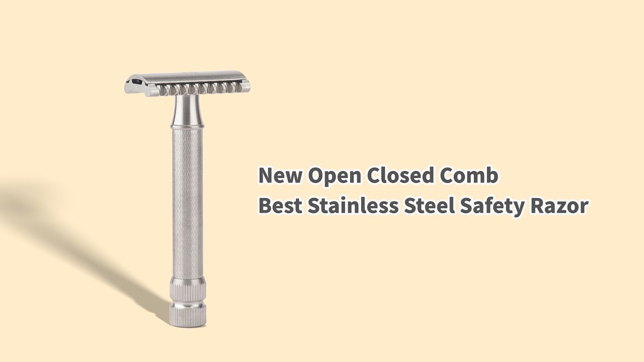 New Open Closed Comb Best Stainless Steel Safety Razor - YouTube