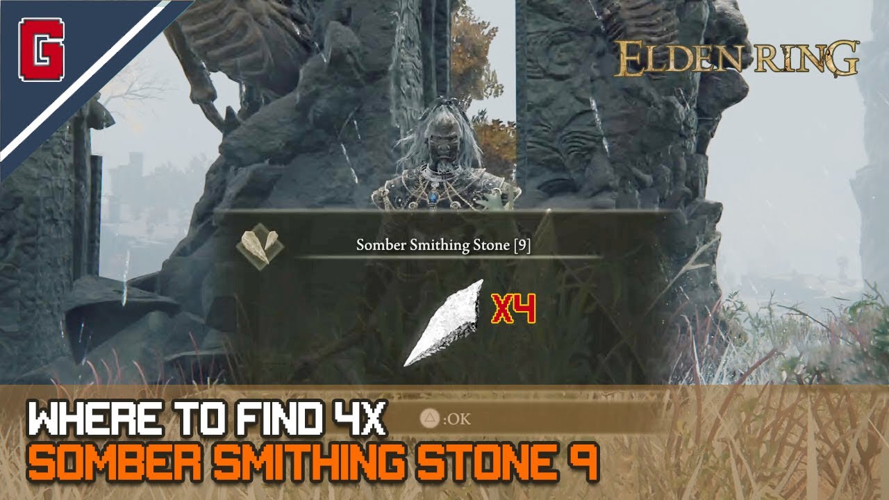 Where to Find EASY 4x Somber Smithing Stones 9 in Elden Ring - YouTube