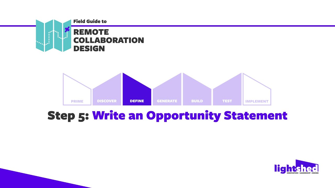 Step 5: Write an Opportunity Statement (Field Guide to Remote ...
