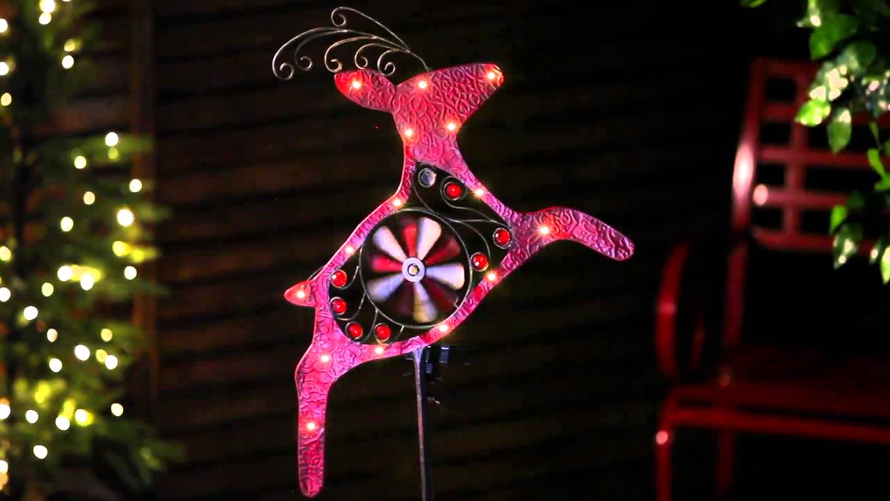 Solar Kinetic Reindeer Garden Stake (2SP4493) from New Creative - YouTube