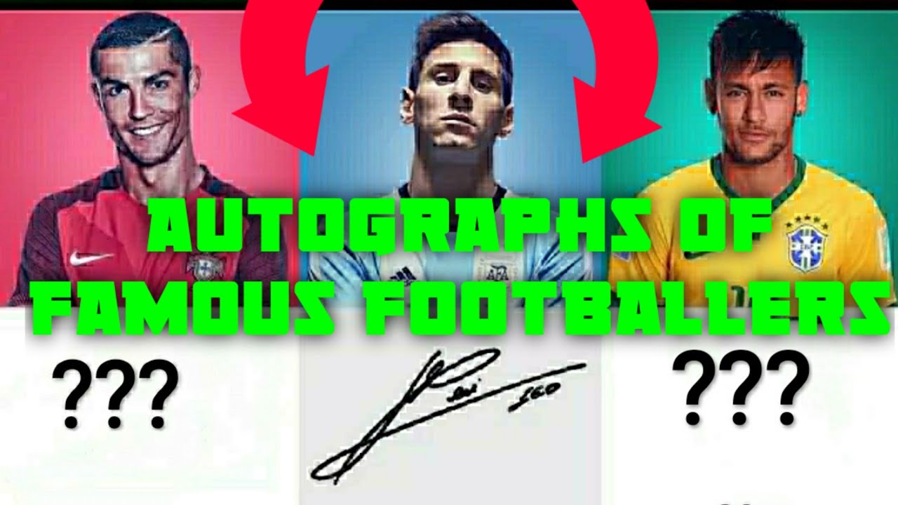 Autographs of famous football players!! - YouTube