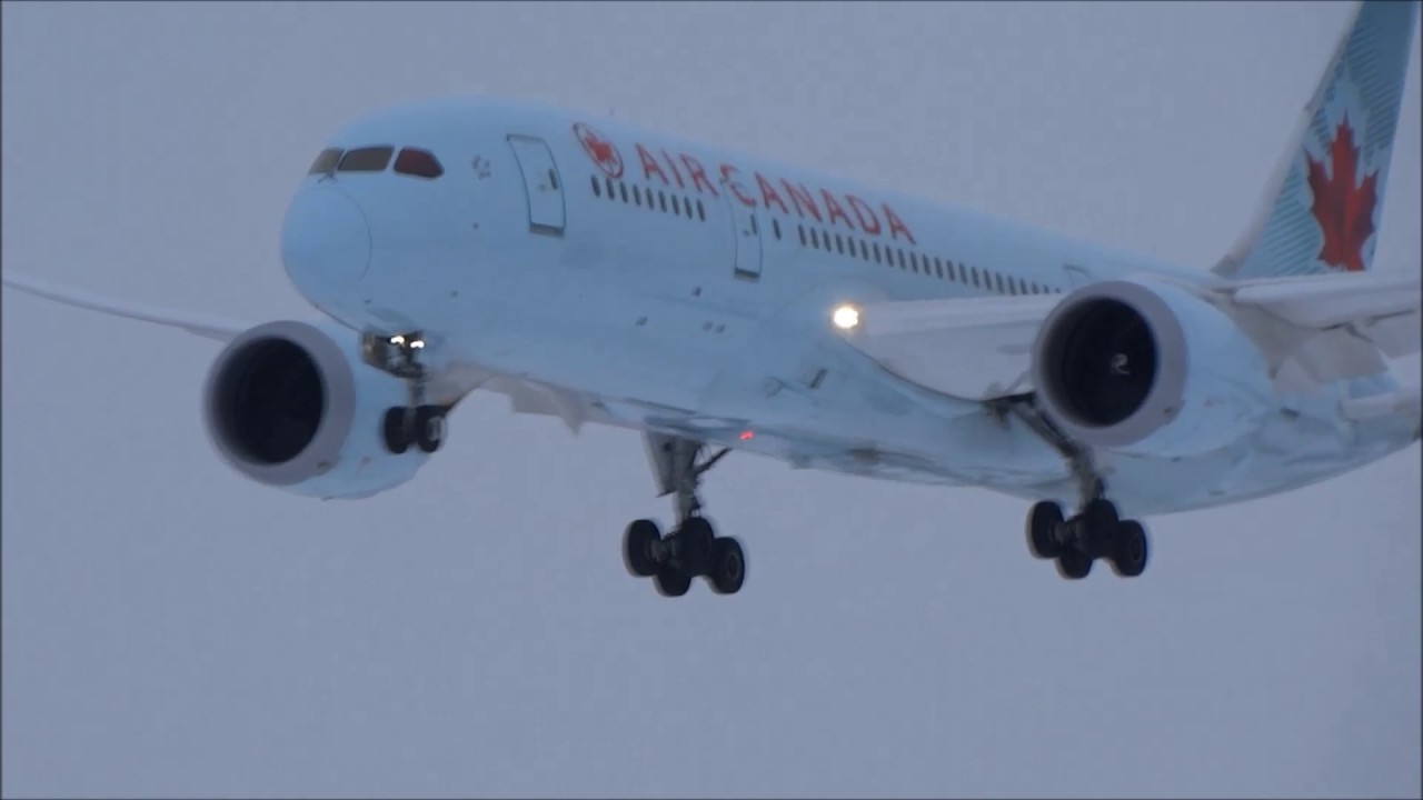 AC 845 and AC 851 landing on runway 35L YYC - YouTube