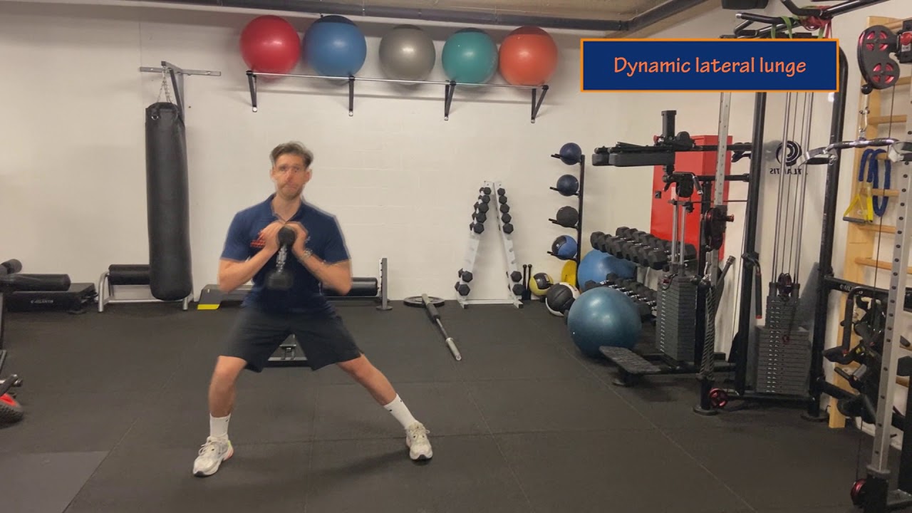 Dynamic lateral lunge - YouTube
