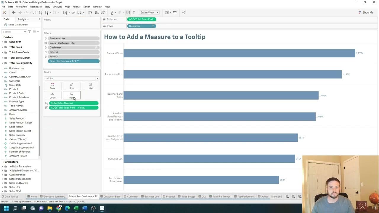 How to Add a Measure Value to a Tooltip in Tableau - YouTube