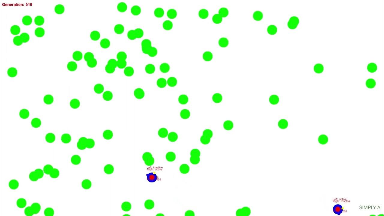 AI Learns how to find food using Neural Networks and Genetic Algorithms - YouTube