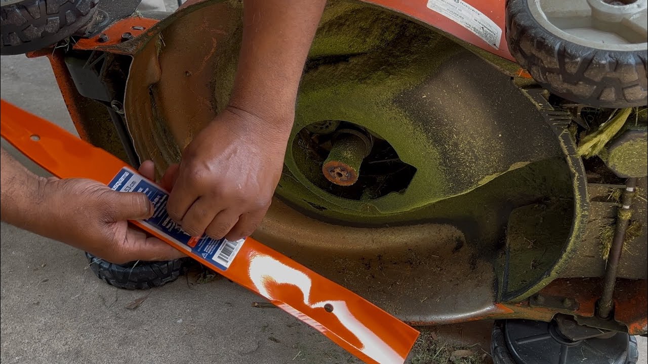 How To Change The Blade On A Push Mower - YouTube