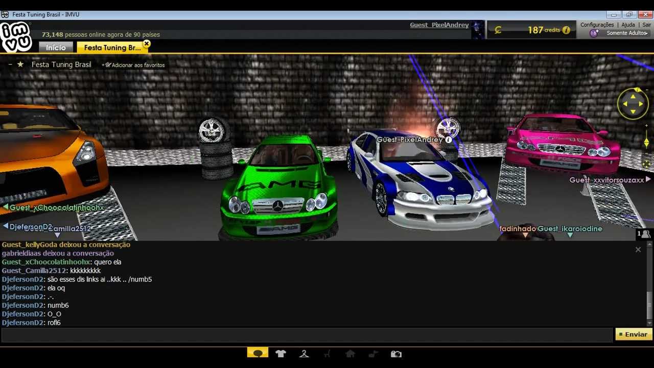 Imvu - Carros de need for speed - Tunados Garagem - 2013 - YouTube