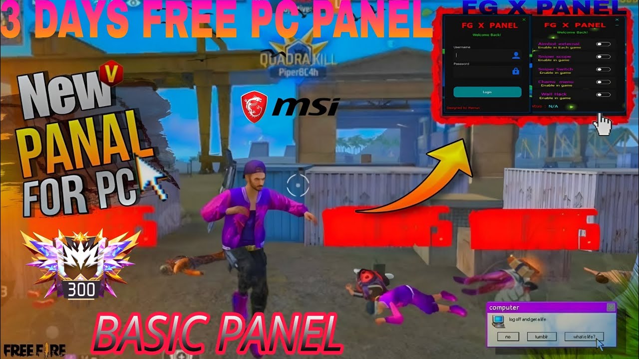 NEW PC PANEL UPDATED OB47💻 PANEL FOR FREE AIMBOT FREE FIRE 🎯 SNIPER ...