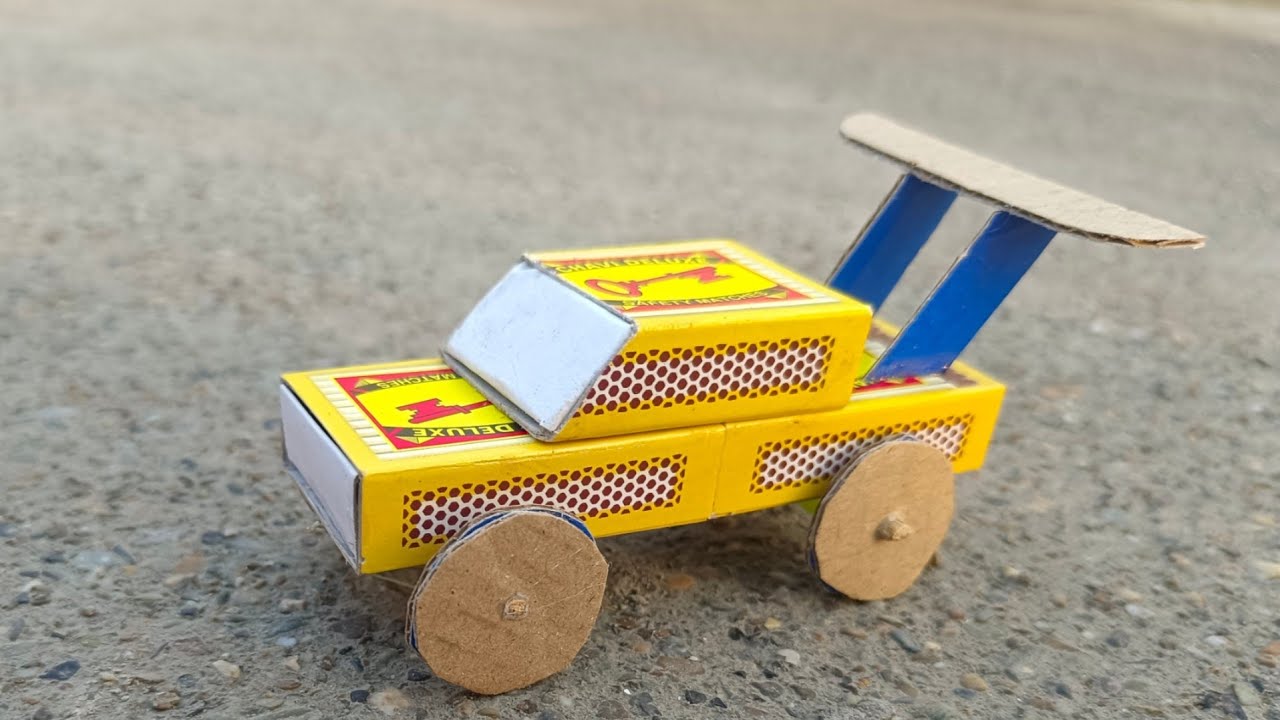 How To Make Matchbox Car At Home | Machis Ki Gadi | Matchbox Craft ...