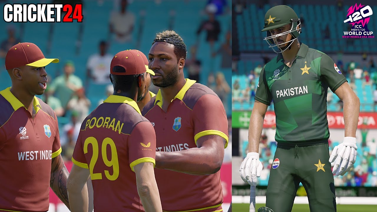 Pakistan vs West Indies in T20 World cup | Cricket 24 Camera Angles - YouTube