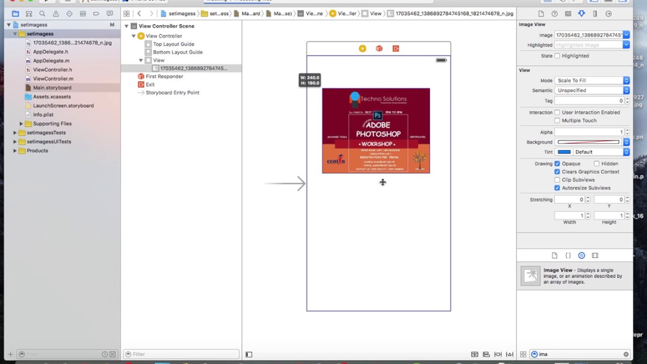 How To Add An Image To Your Ios Using Objective C Youtube 0295