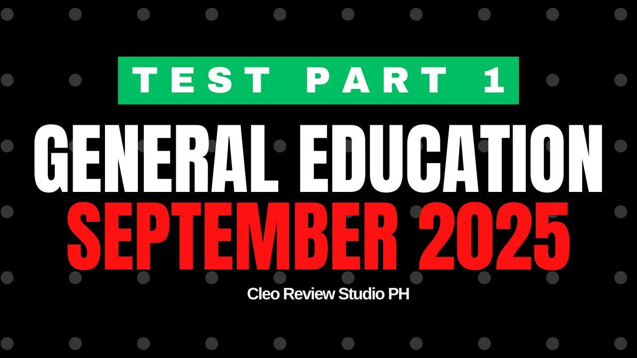 GENERAL EDUCATION PRACTICE TEST DRILLS 1 LET REVIEW - YouTube