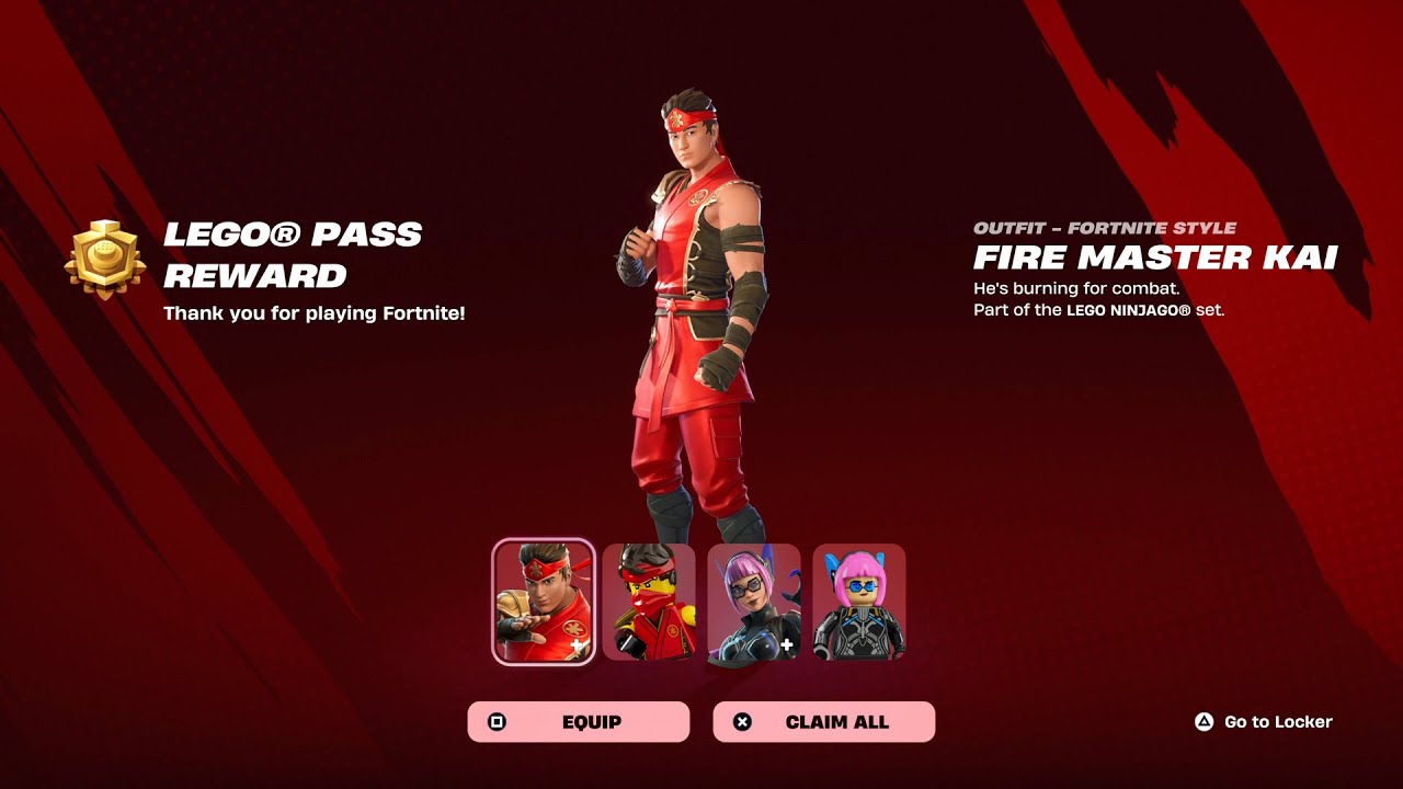 How To Get Fire Master Kai Skin NOW FREE In Fortnite! (Unlock LEGO Fire ...