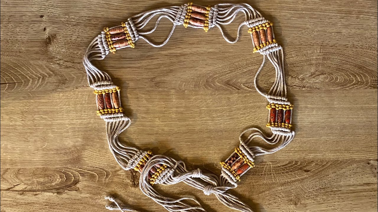 Macrame Tutorial / Passo a Passo Cinto Boho / DIY / Tutorial Makramee ...