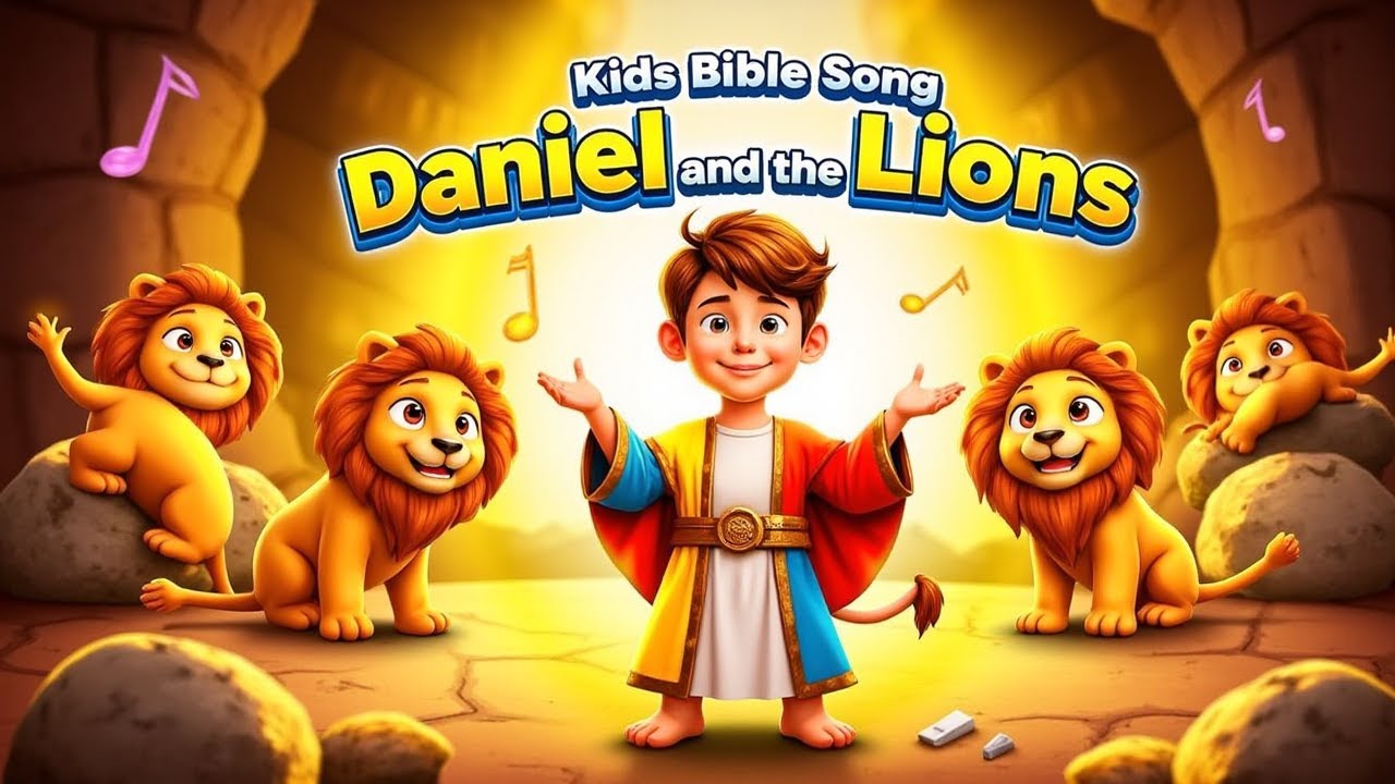Daniel in the Lion’s Den – Kids Song with Lyrics 🎶🦁🙌 - YouTube