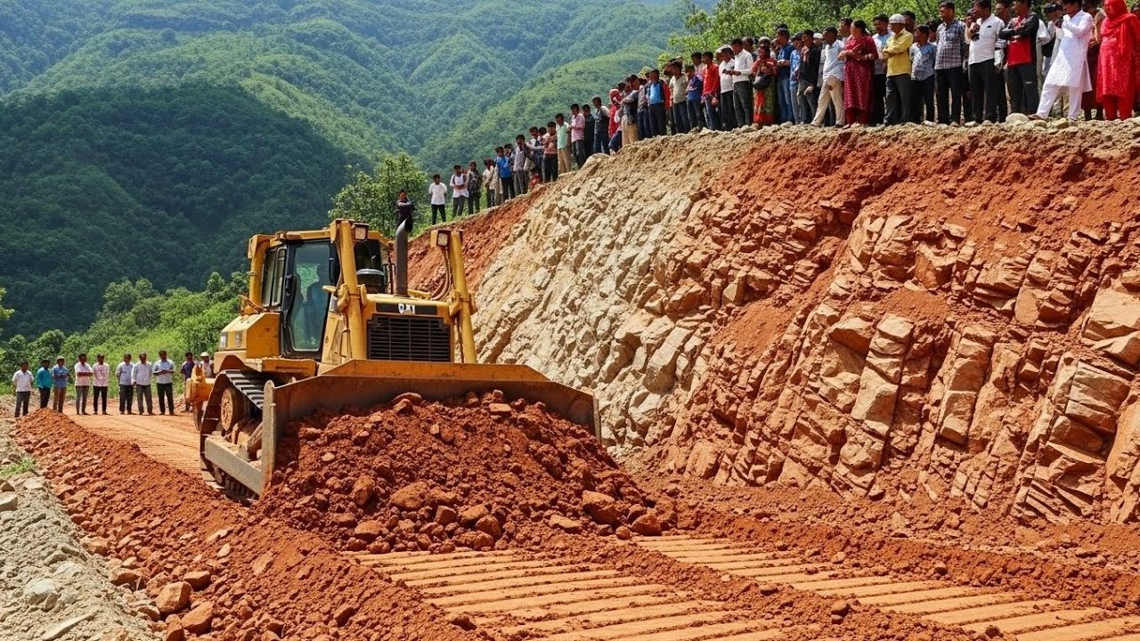 Good DOZER Road Construction Project mountains Construction Brings ...