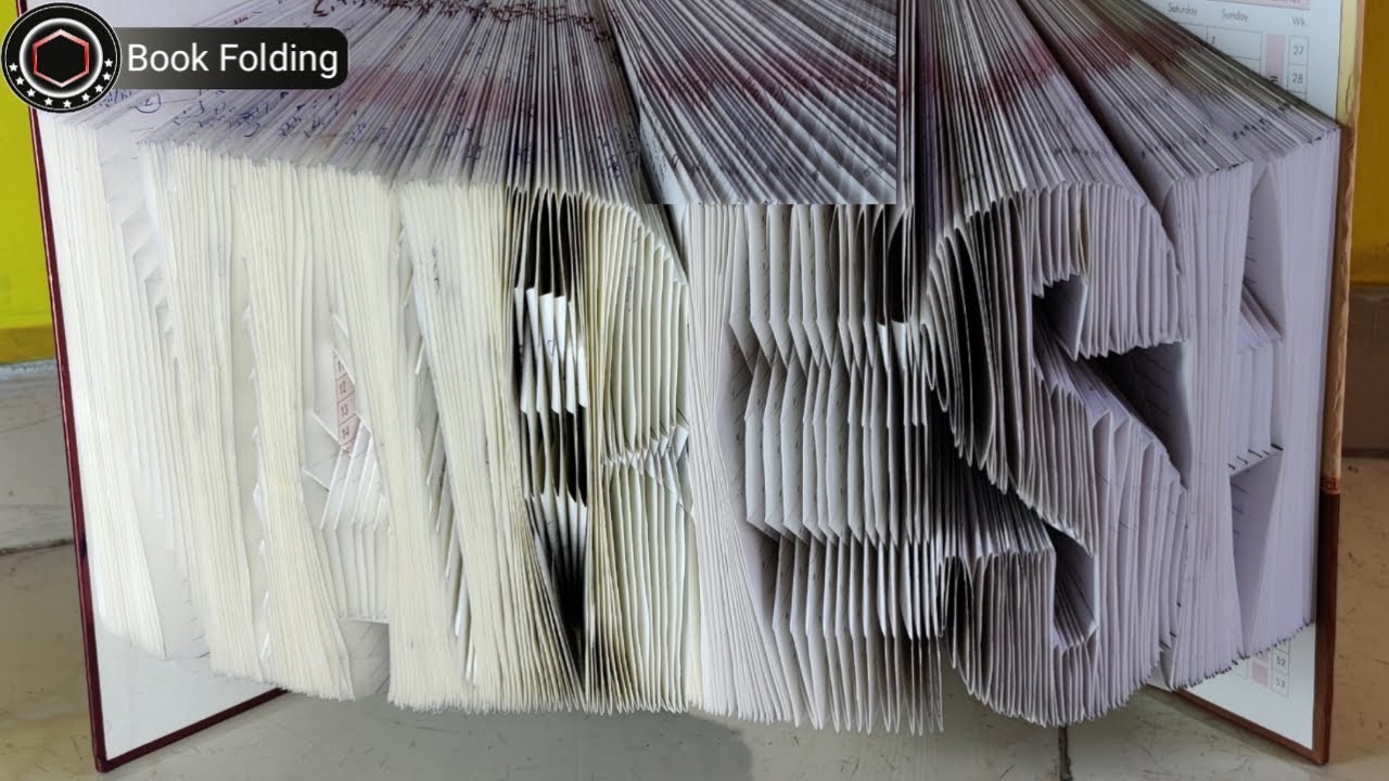 Book folding art | Name | Patten | The art of creativity - YouTube