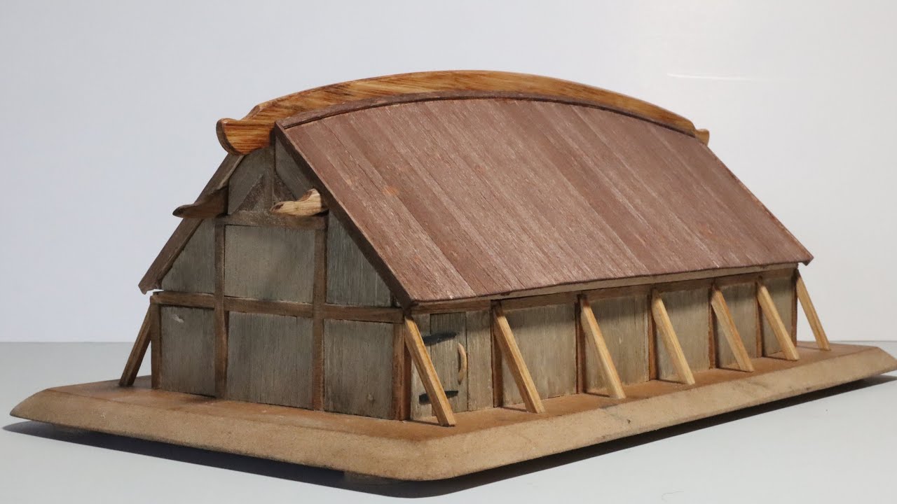 1:50 Scale model build of a Viking Longhouse 🏕🔥🌲 - YouTube