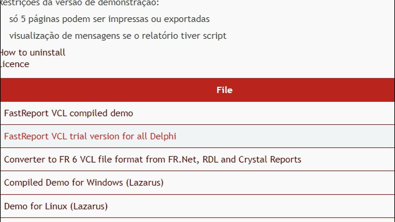 Fast report para o delphi 11 - YouTube