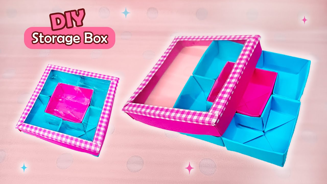 DIY Transparent Storage Boxes / Paper Craft / Easy Origami Storage Box ...