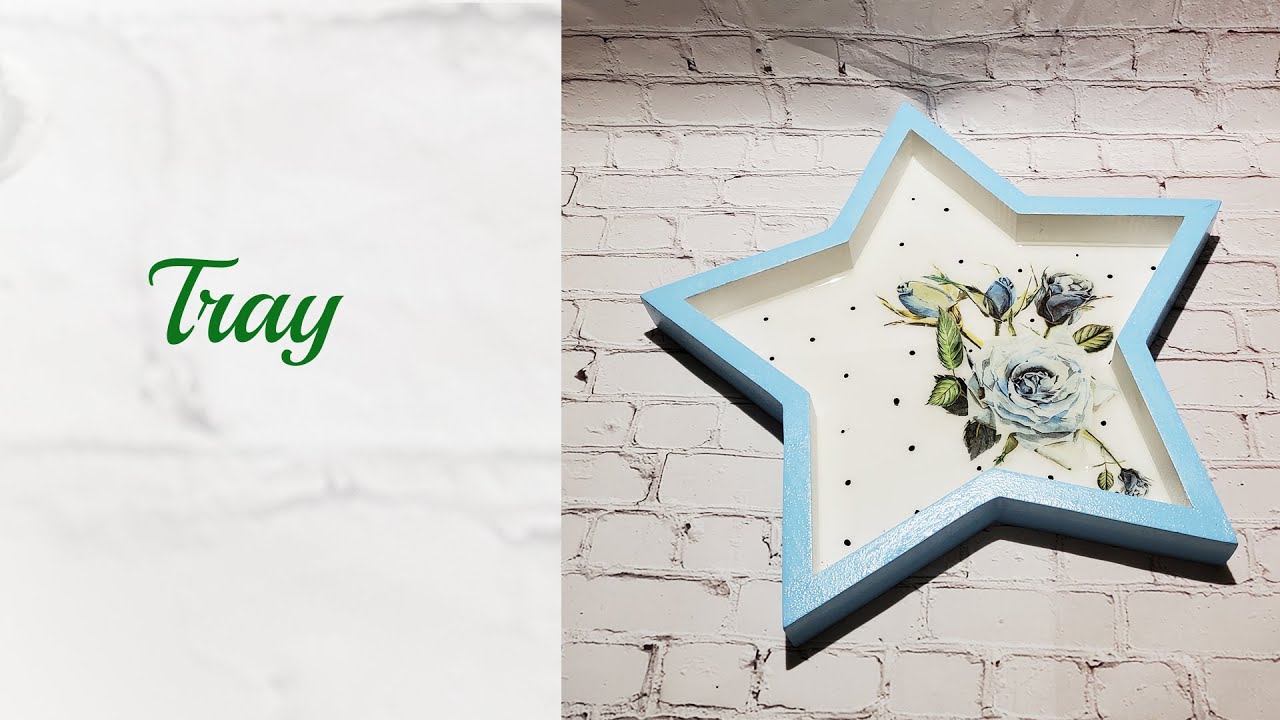 #244 Decoupage tray, tutorial, diy, vintage, step by step - YouTube