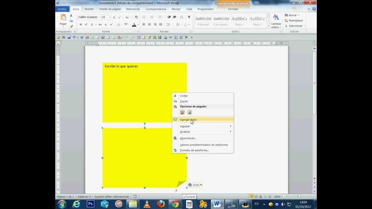 Word-Formas-Nota-Insertar texto y tablas - YouTube