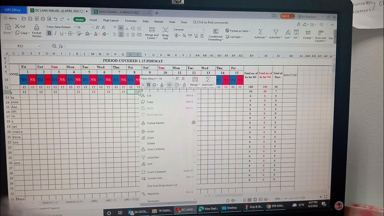 DTR SUMMARY DAY AND NIGHT SHIFT (PART 2) - YouTube