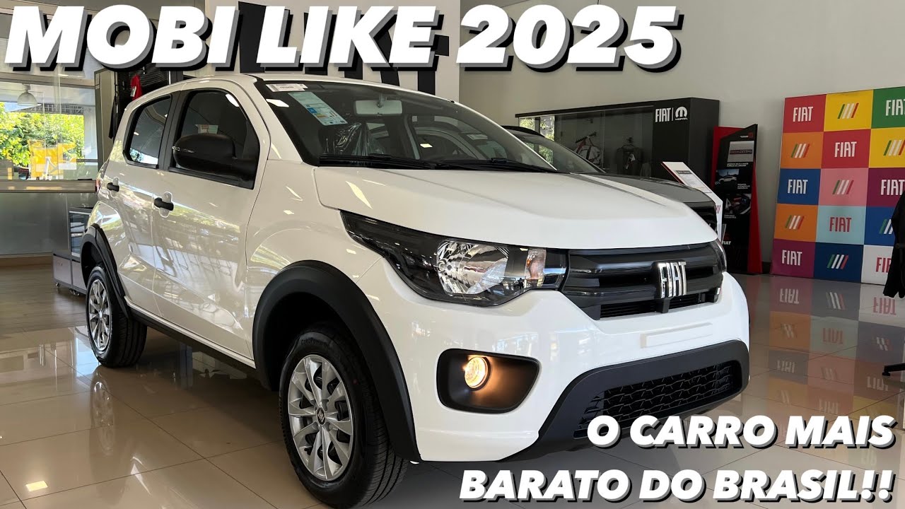 Fiat Mobi Like 2025 - TUDO QUE OFERECE O CARRO MAIS BARATO DO BRASIL ...