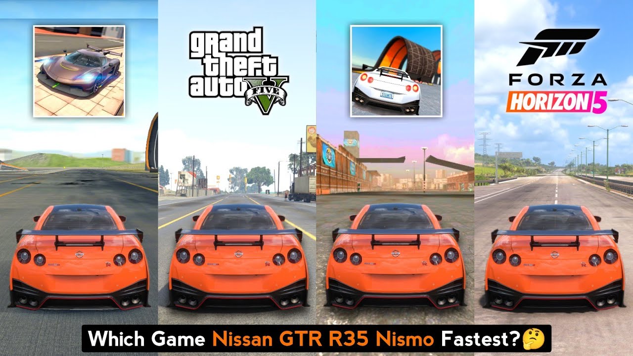 Nissan GTR R35 Nismo Top Speed in Extreme Car, GTA 5, Car Stunt Races ...