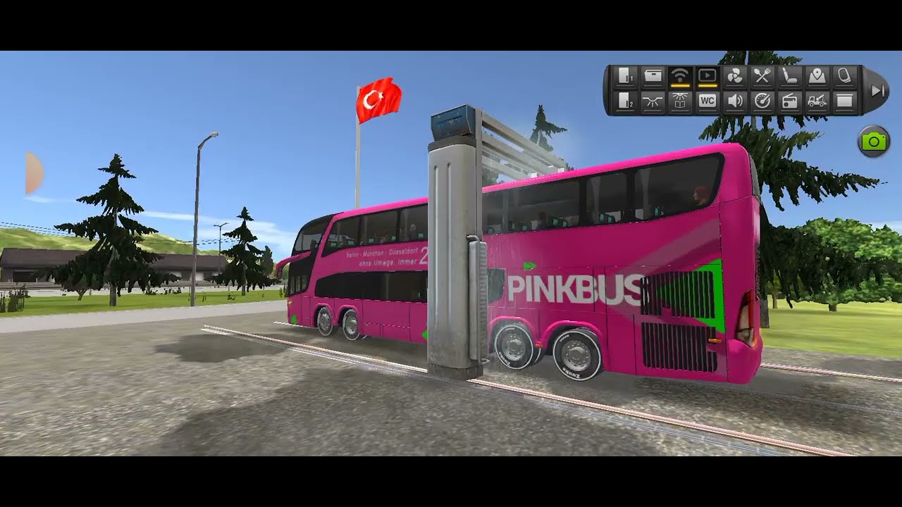 New Double Dacker Business Class Bus New Pink Bus Skin Bus Simulator ...