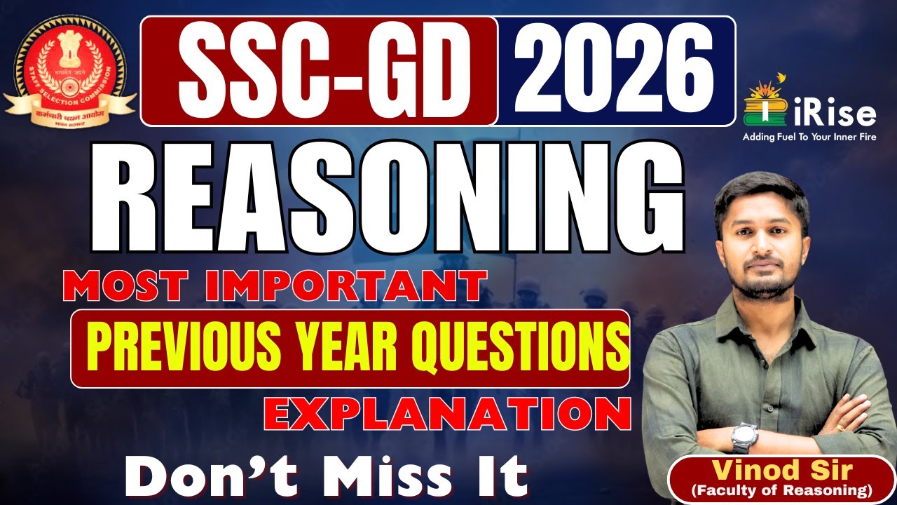 SSC GD Constable Reasoning | Most Important Previous Year Questions ...