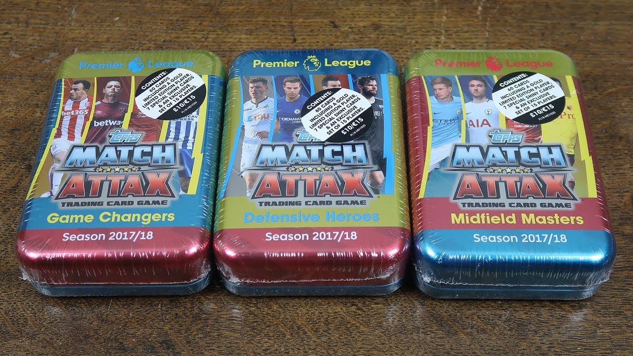 3 MEGA TINS! Match Attax 2017/18 - YouTube