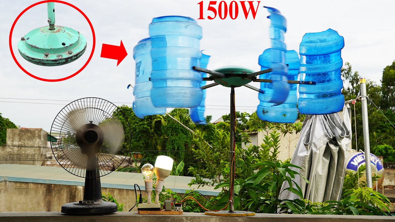 Transform Ceiling Fans Into Wind Turbines | DIY renewable energy - YouTube