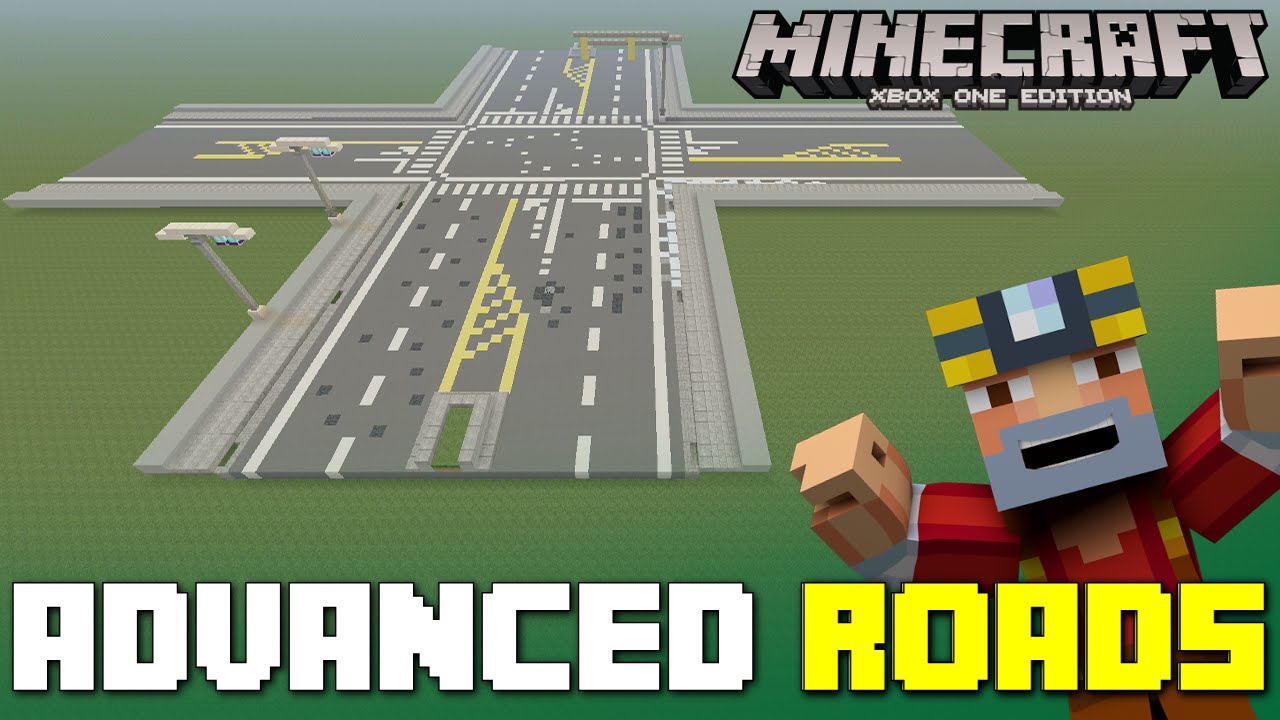 Minecraft Xbox One: Advanced Roads! (Intersections & More!) - YouTube
