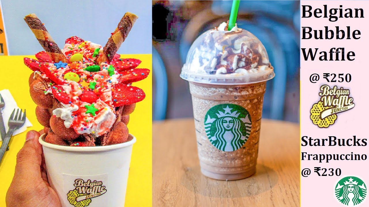 Belgian Bubble Waffle & StarBucks Frappuccino || Episode #45 - YouTube